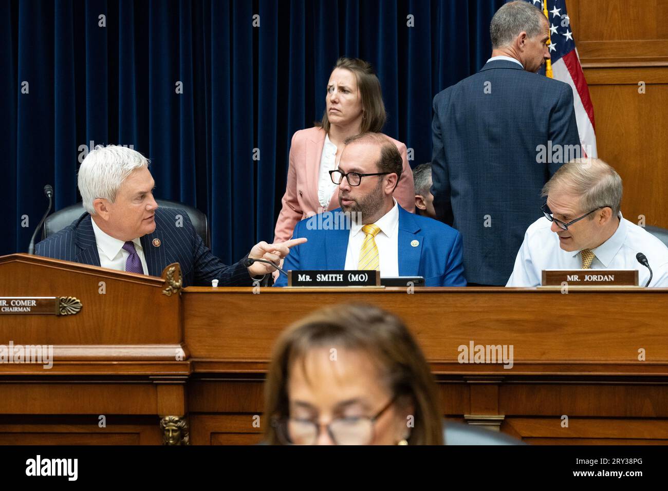 From left to right: United States Representative James Comer ...