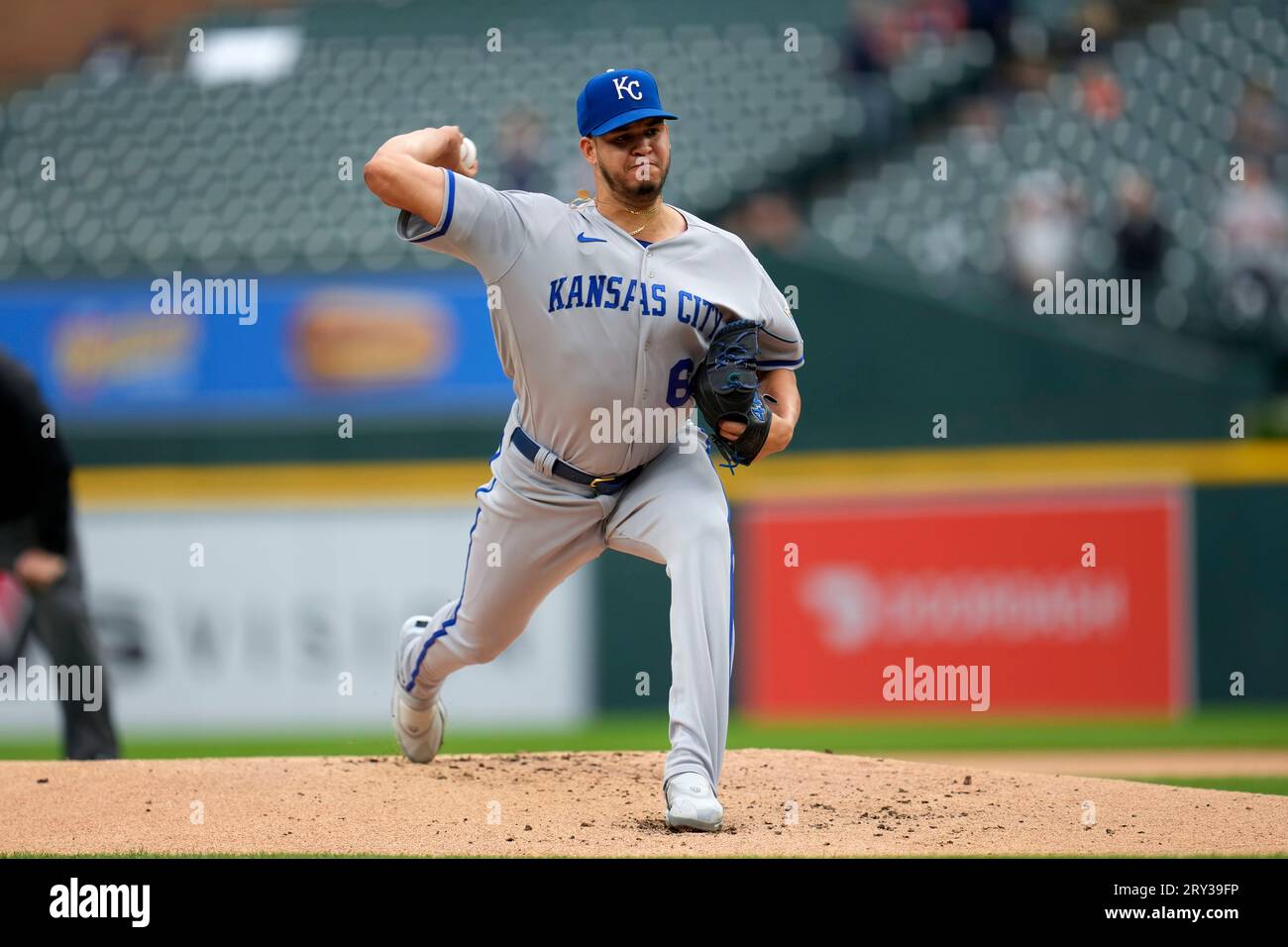 Kansas City Royals relief pitcher Steven Cruz throws against the ...