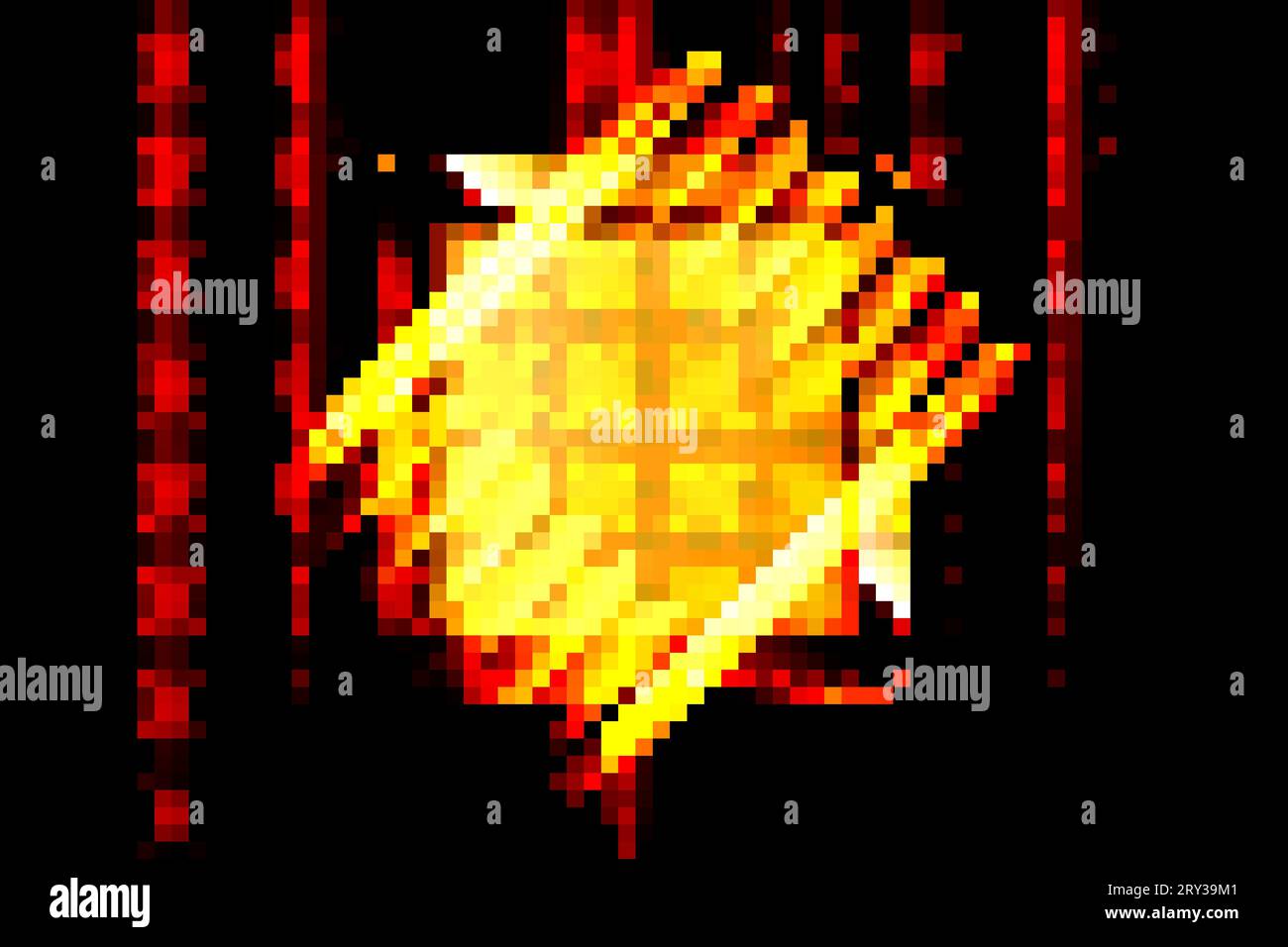 Vintage square gold frame with light bulbs on a red curtain background ...