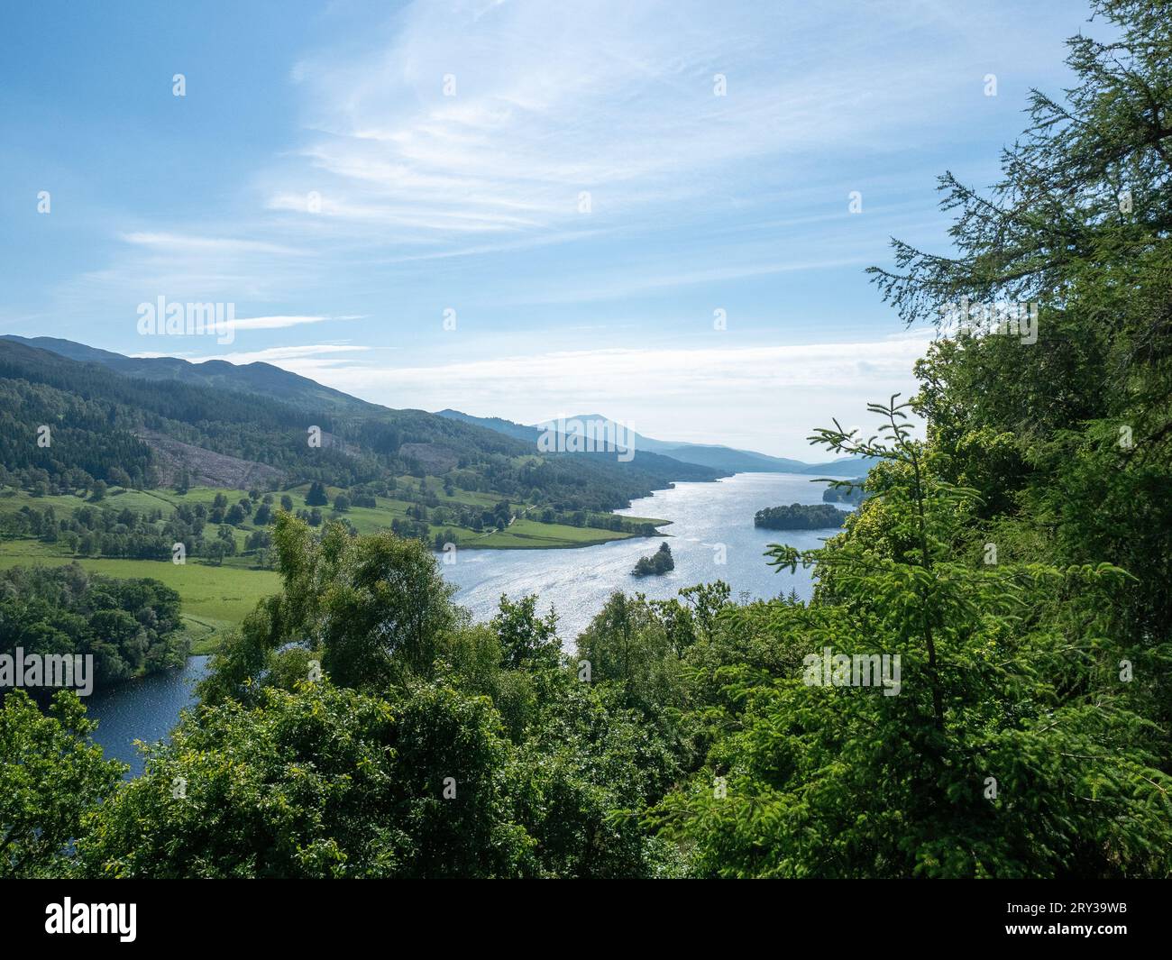 The Queen's view, Schiehallion mountain and Loch Tummel, Scotland Stock ...