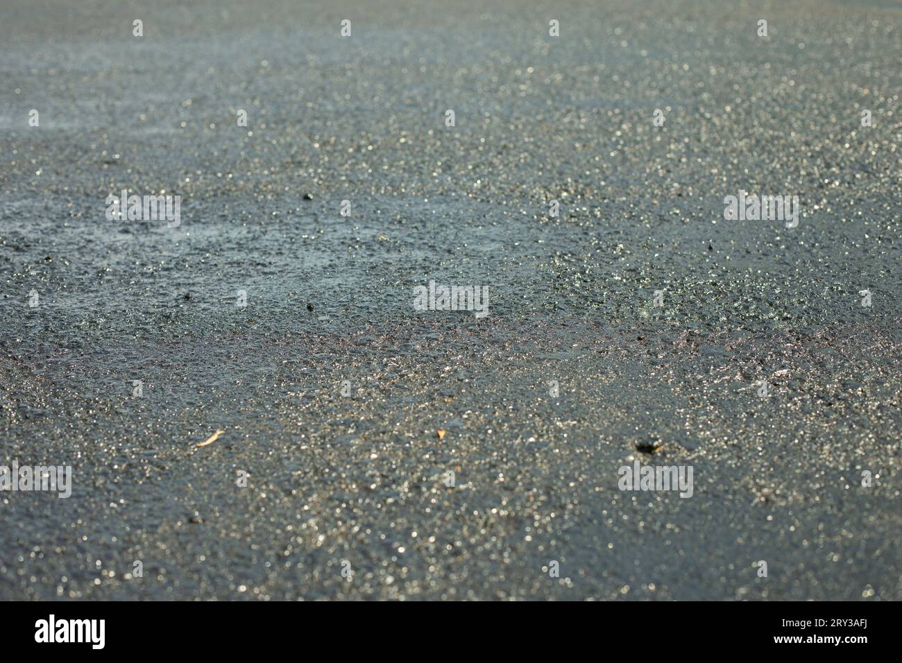 New asphalt on street. Pavement. Texture of asphalt. Details of road ...