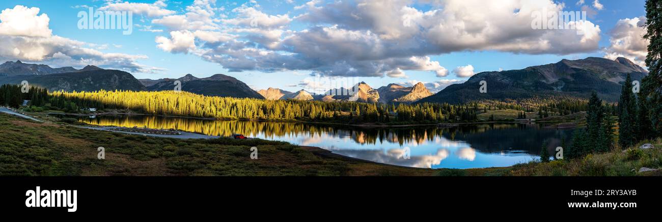 Panorama view; Molas Lake Park & Campground; Silverton; Colorado; USA ...