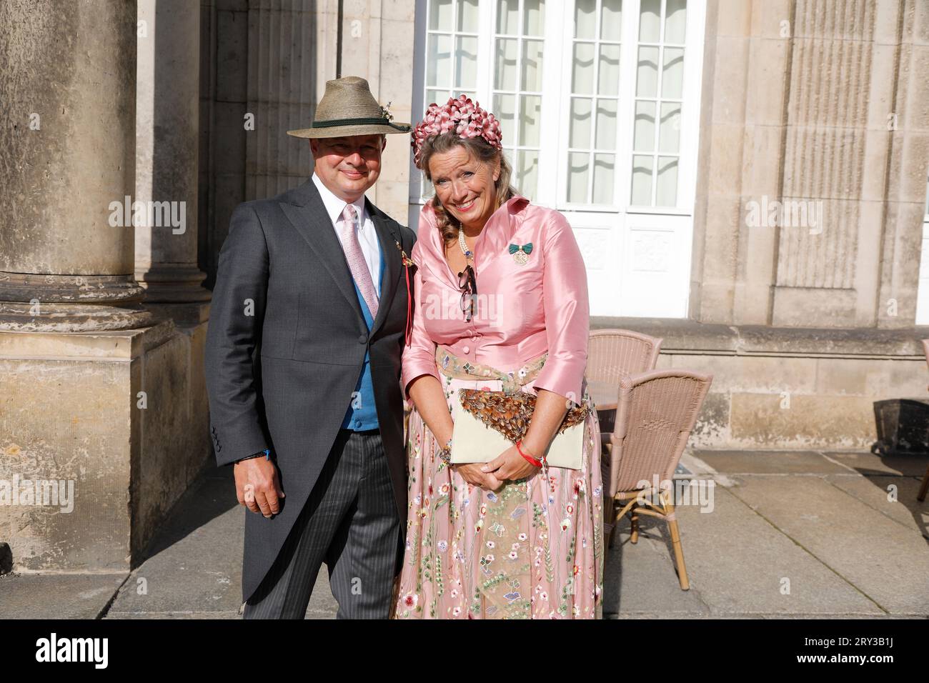 Reto von Keller und Ehefrau Monika beim Empfang anlässlich der Trauung ...
