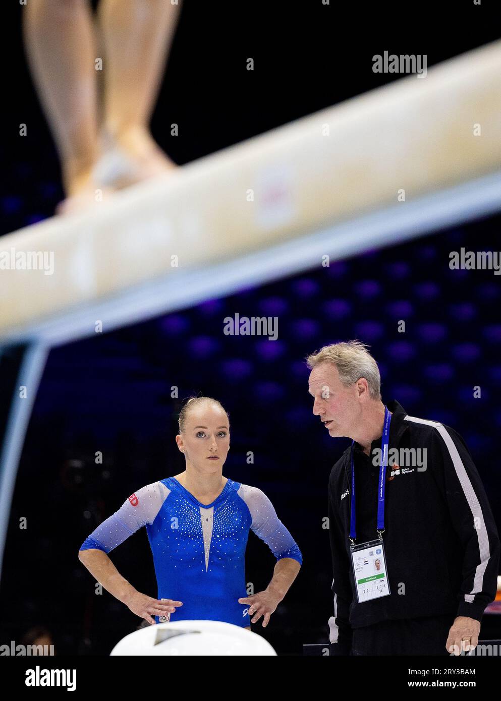 ANTWERP - 28/09/2023, Sanne Wevers and Vincent Wevers are preparing for ...