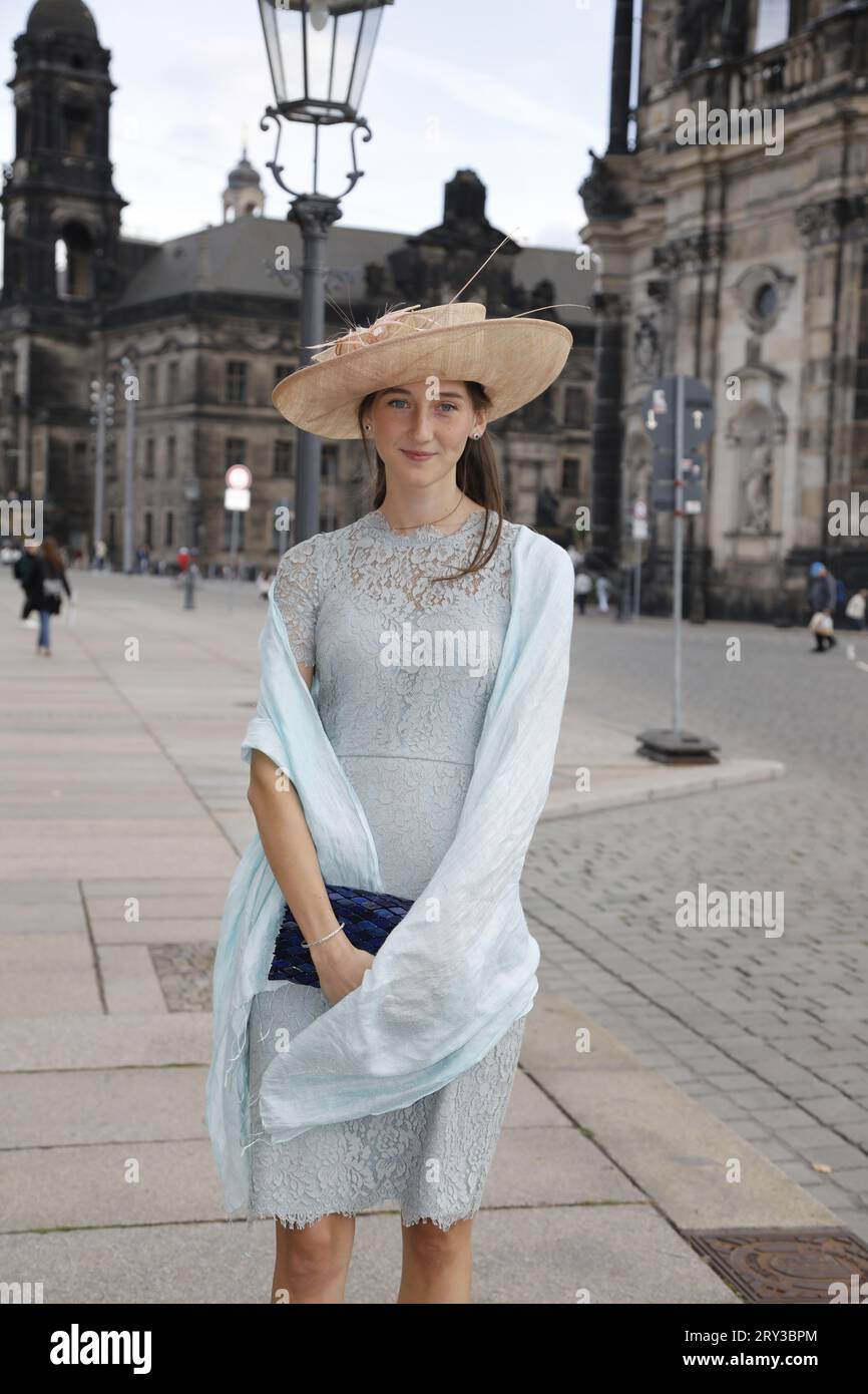 Ludovika von Freiberg beim Empfang anlässlich der Trauung von Maria ...