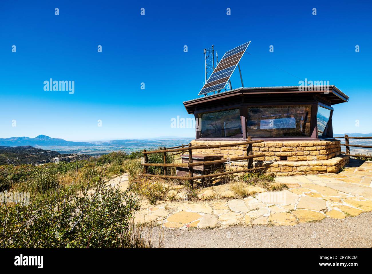 Park Point Fire Lookout; Mesa Verde National Park; Colorado; USA Stock ...