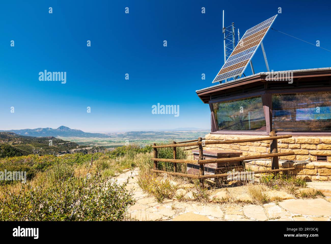 Park Point Fire Lookout; Mesa Verde National Park; Colorado; USA Stock ...