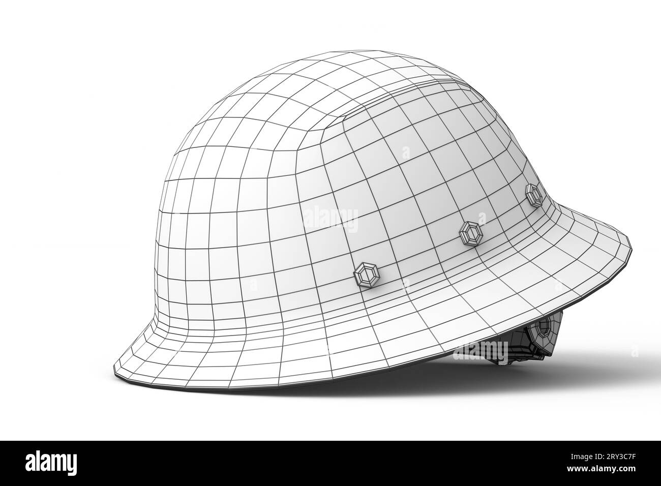 Safety helmet or hard cap isolated on white background. 3d render ...