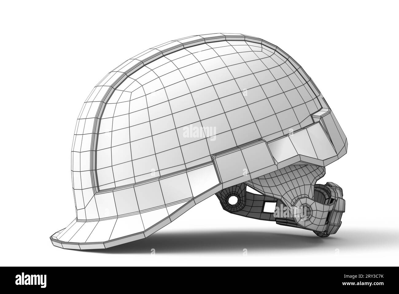 Safety helmet or hard cap isolated on white background. 3d render ...