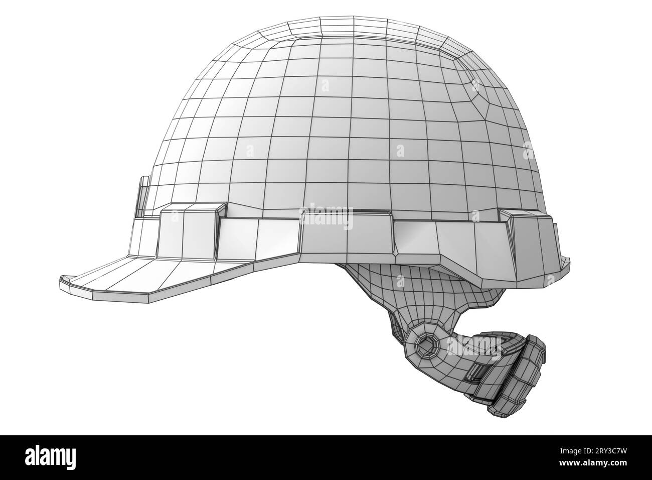 Safety helmet or hard cap isolated on white background. 3d render ...