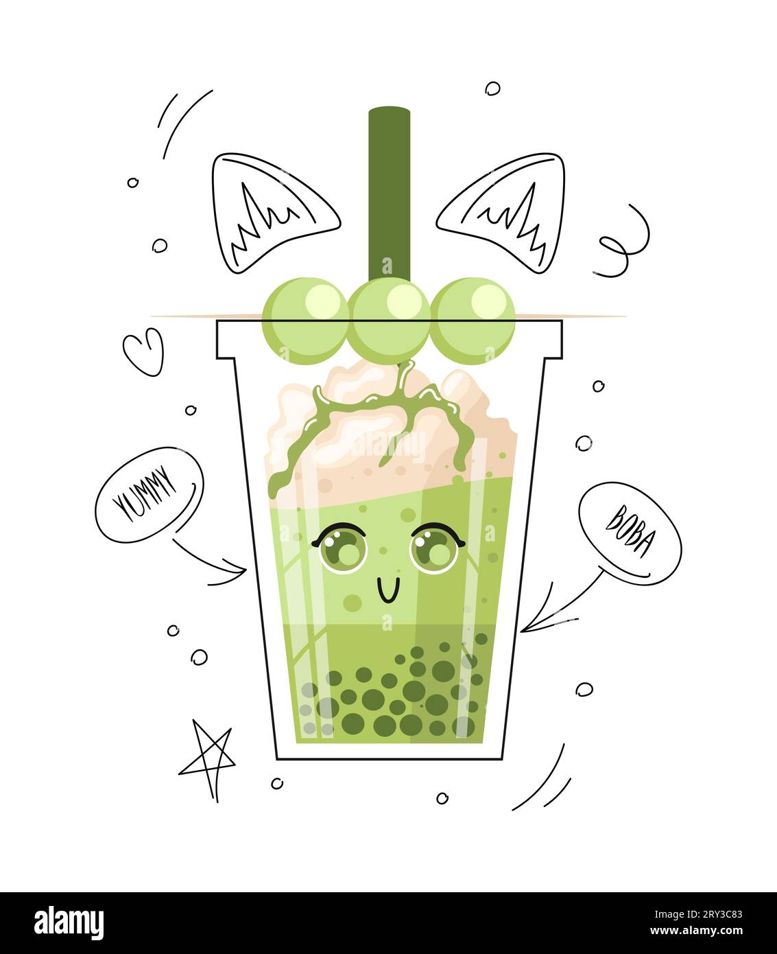 Iced berry tea Stock Vector Images - Alamy