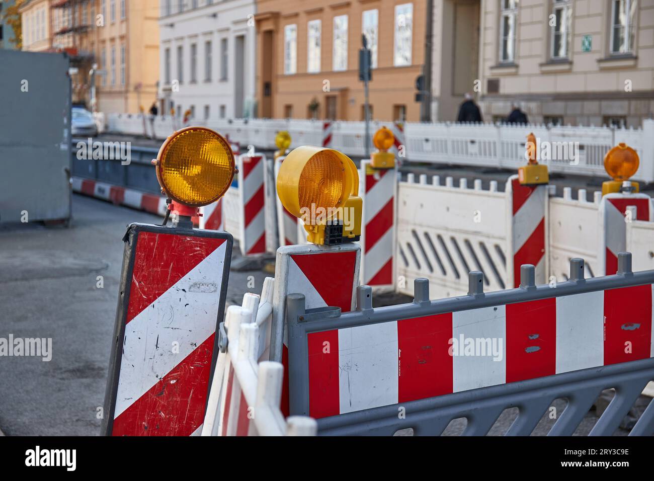 Road Construction work signs Stock Photo - Alamy
