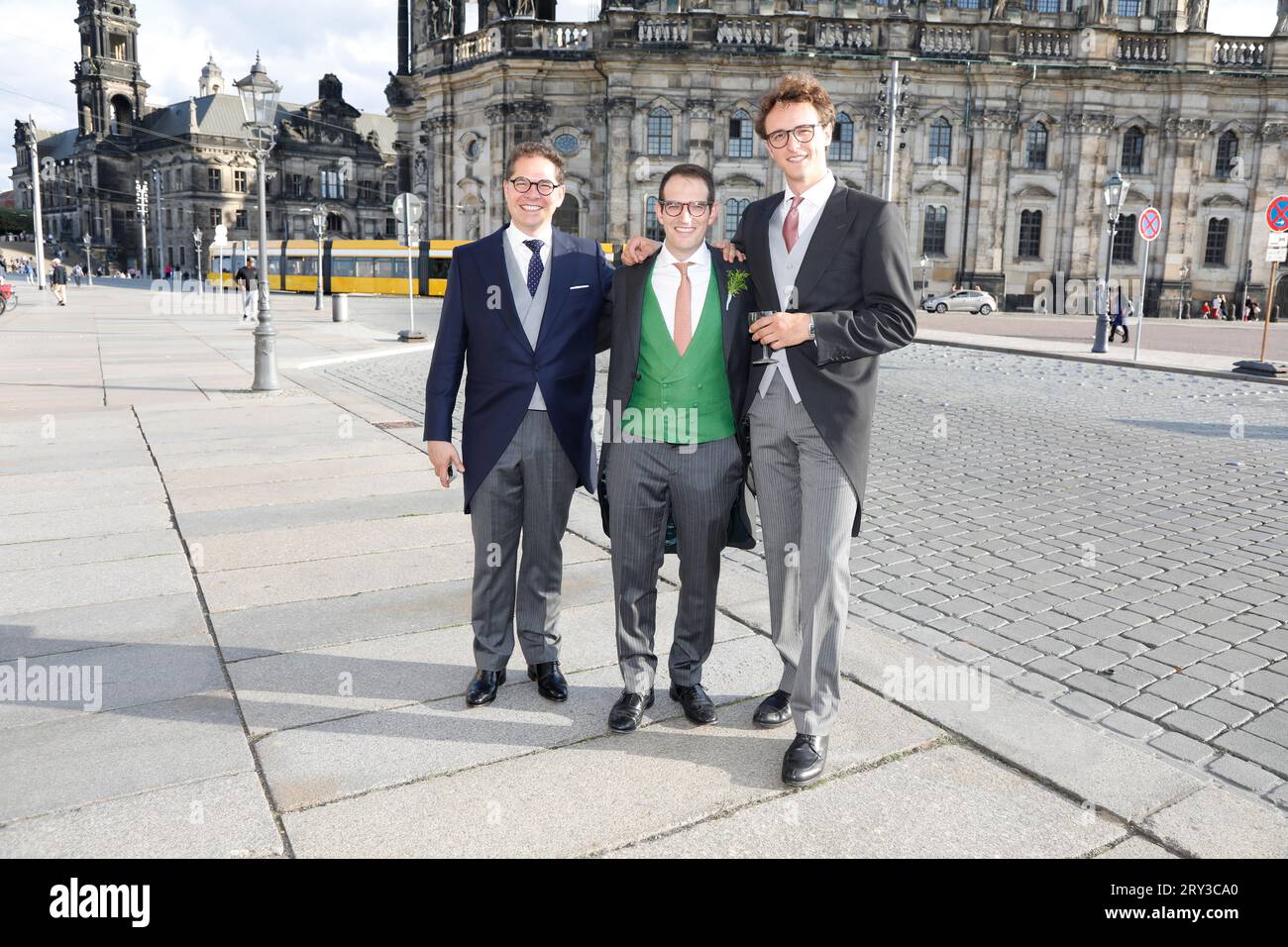 Gustavo Aceves, Georg Prinz von Sachsen und Gaudenz von Küenburg beim ...