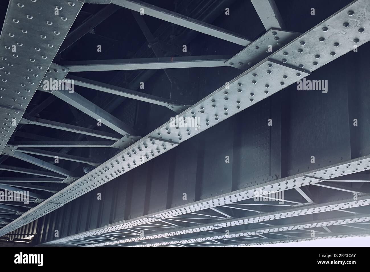 Metal structure of a bridge Stock Photo - Alamy
