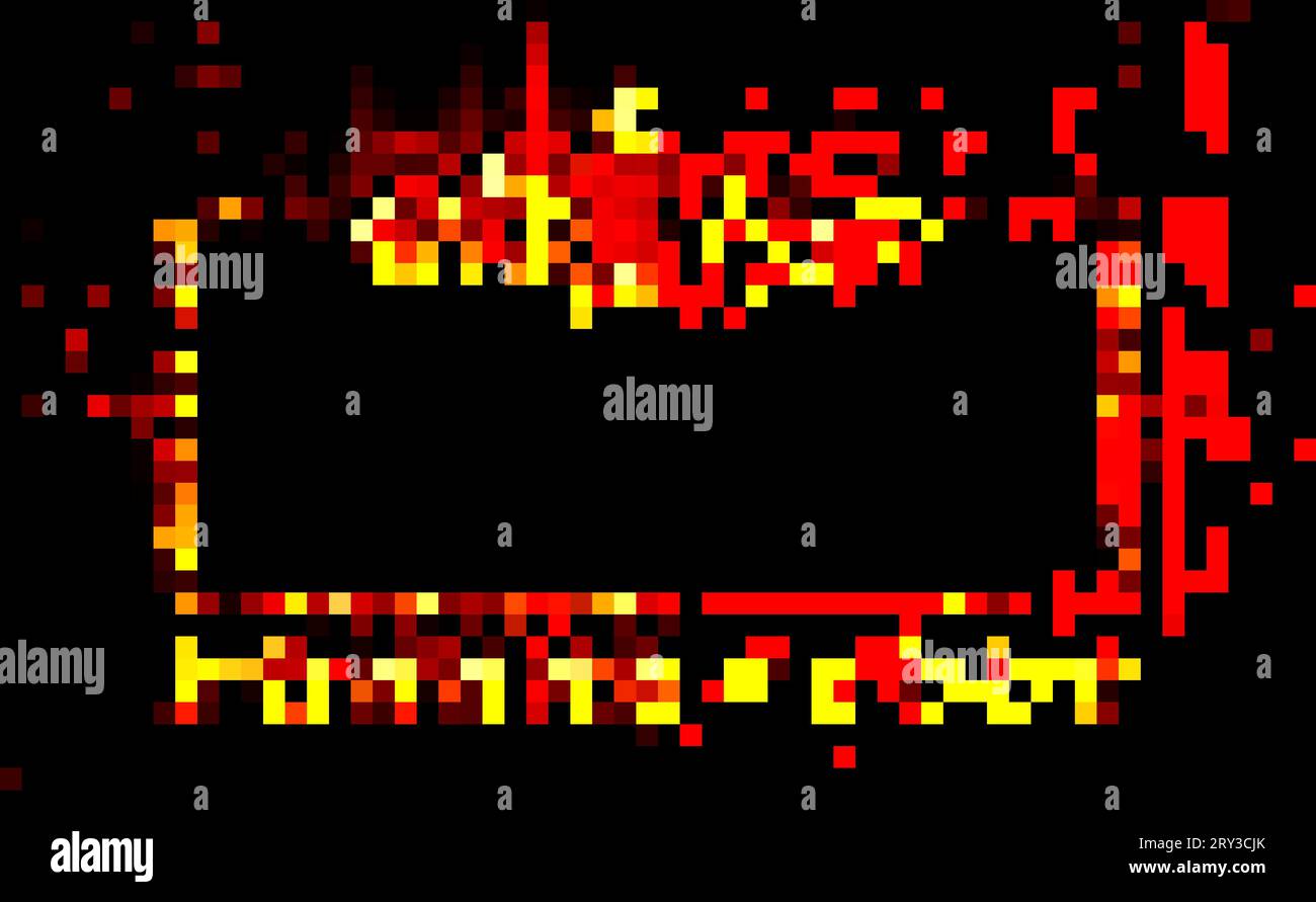 Neon rectangle lamp wall sign isolated on transparent background ...