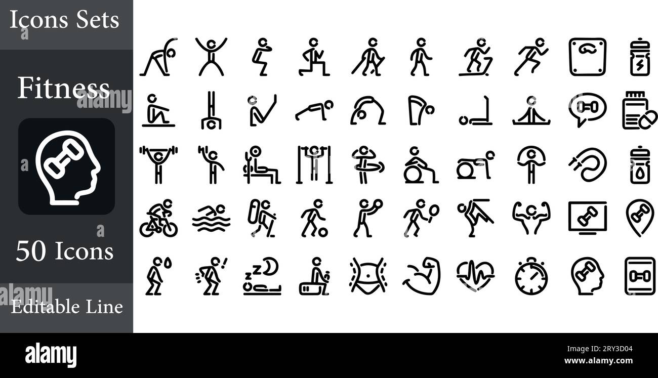 Muscle icons Stock Vector Images - Alamy