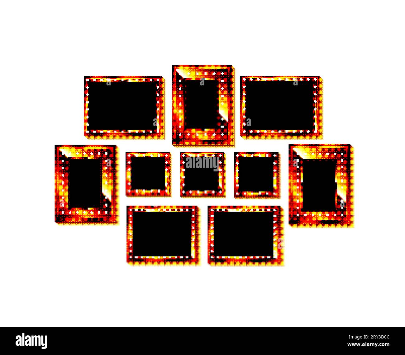 Frame vector. Photo or picture art on vintage wall. Vector illustration ...
