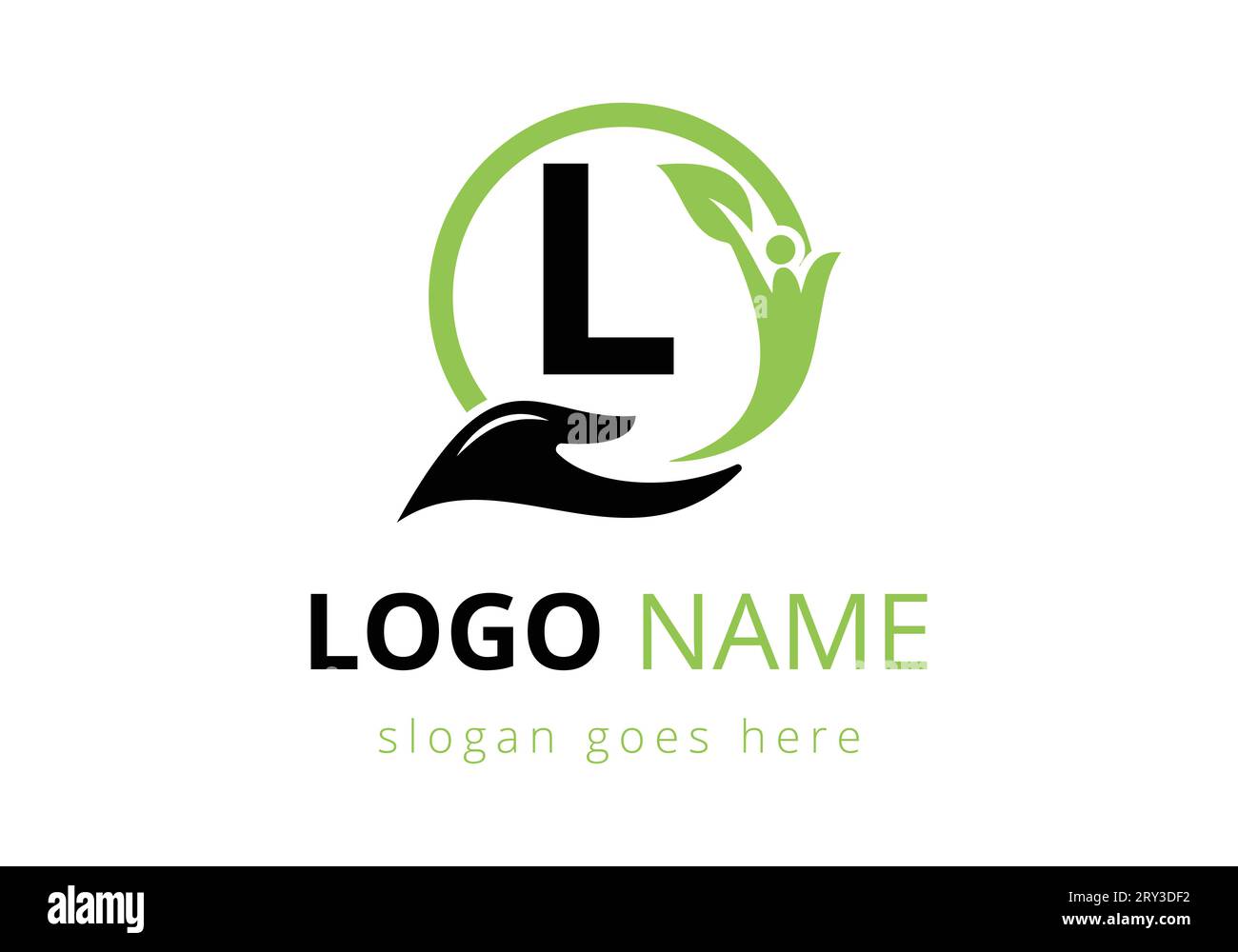 Letter L With Charity Help Hands Logo Design Vector Template ...
