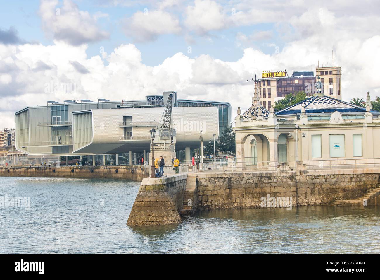 At Santander, Spain, On August 2023, waterfront with Botin centre and ...