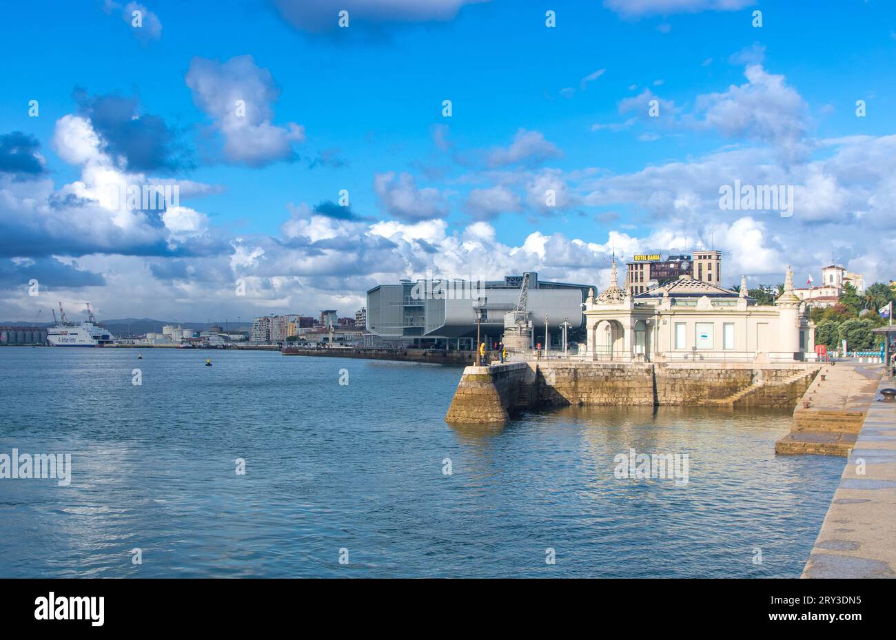 At Santander, Spain, On August 2023, waterfront with Botin centre and ...