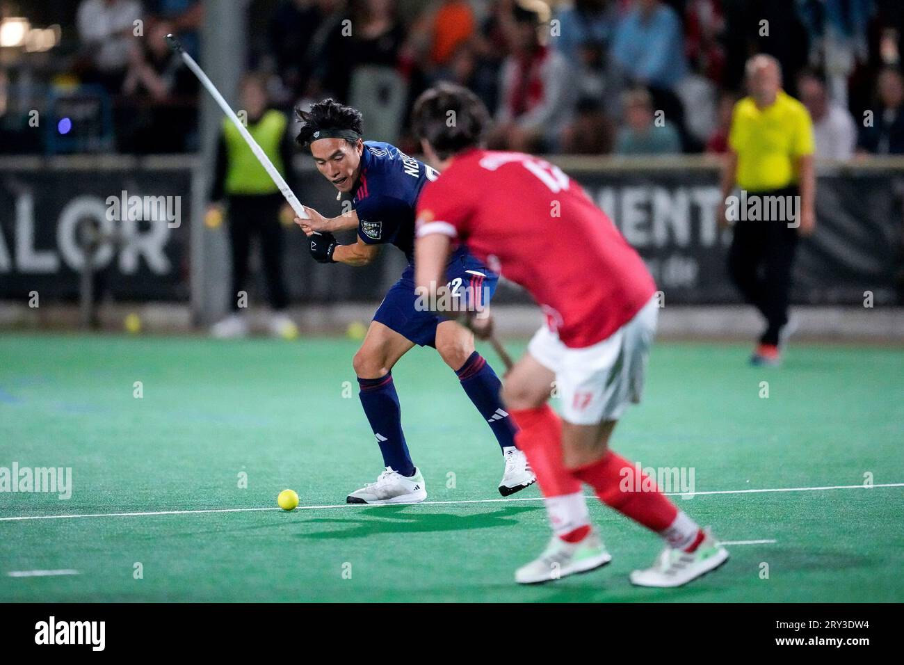 Mannheim, Deutschland. 28th Sep, 2023. v.li.: Dan Nguyen Luong (Danny Nguyen, MHC, 22), John ...