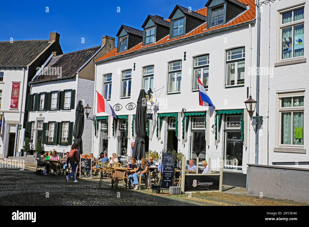 Thorn (Limburg), Netherlands - September 24. 2023: Historic white ...