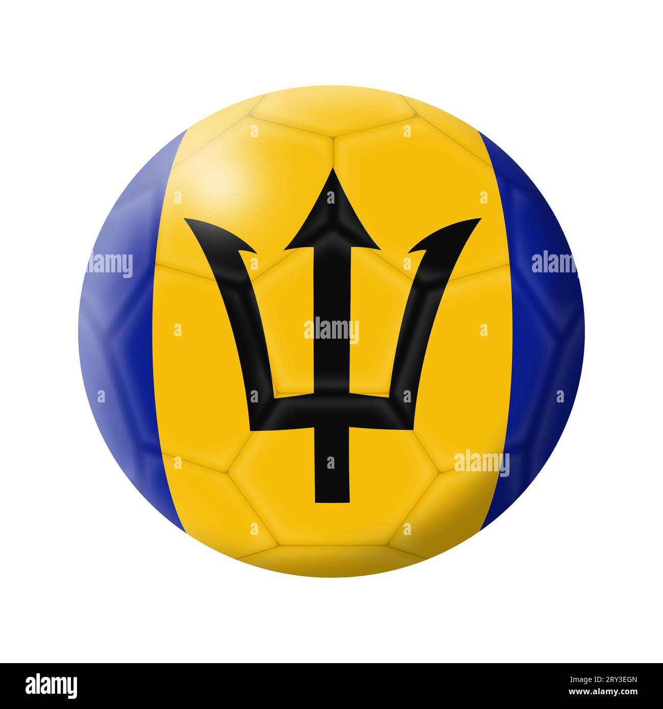 Barbados soccer ball football 3d illustration with clipping path Stock ...