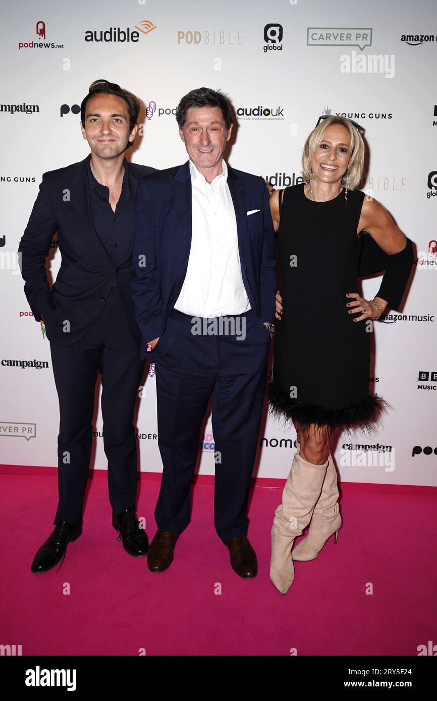 (left to right) Lewis Goodall, Jon Sopel and Emily Maitlis attending ...