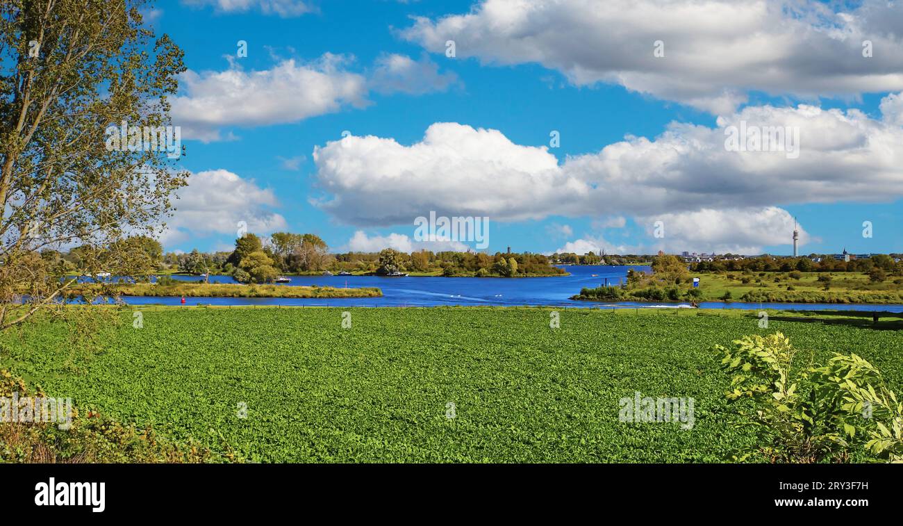 Beautiful dutch rural water landscape with rivers and lakes , city ...