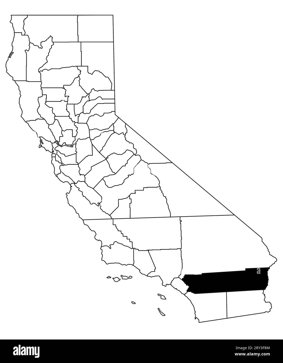 Map Of Riverside County In California State On White Background Single County Map Highlighted