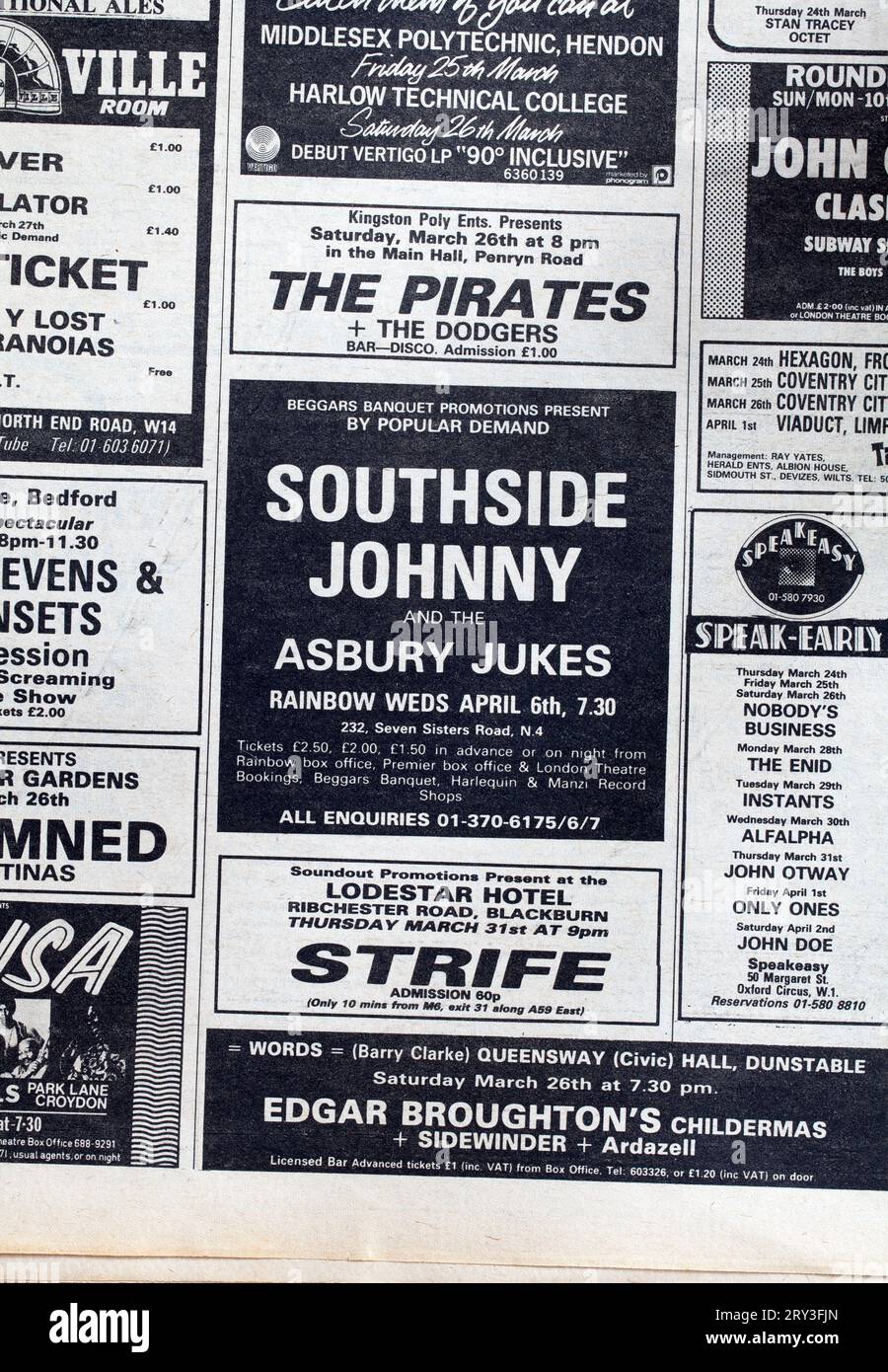 Concert Advertising in 1970s issue of NME New Musical Express Music ...