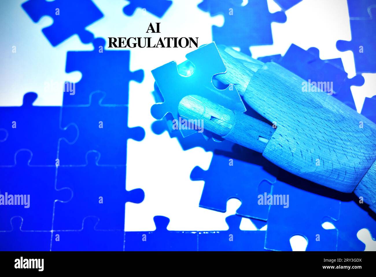 AI regulation symbol. Concept words AI artificial intelligence ...