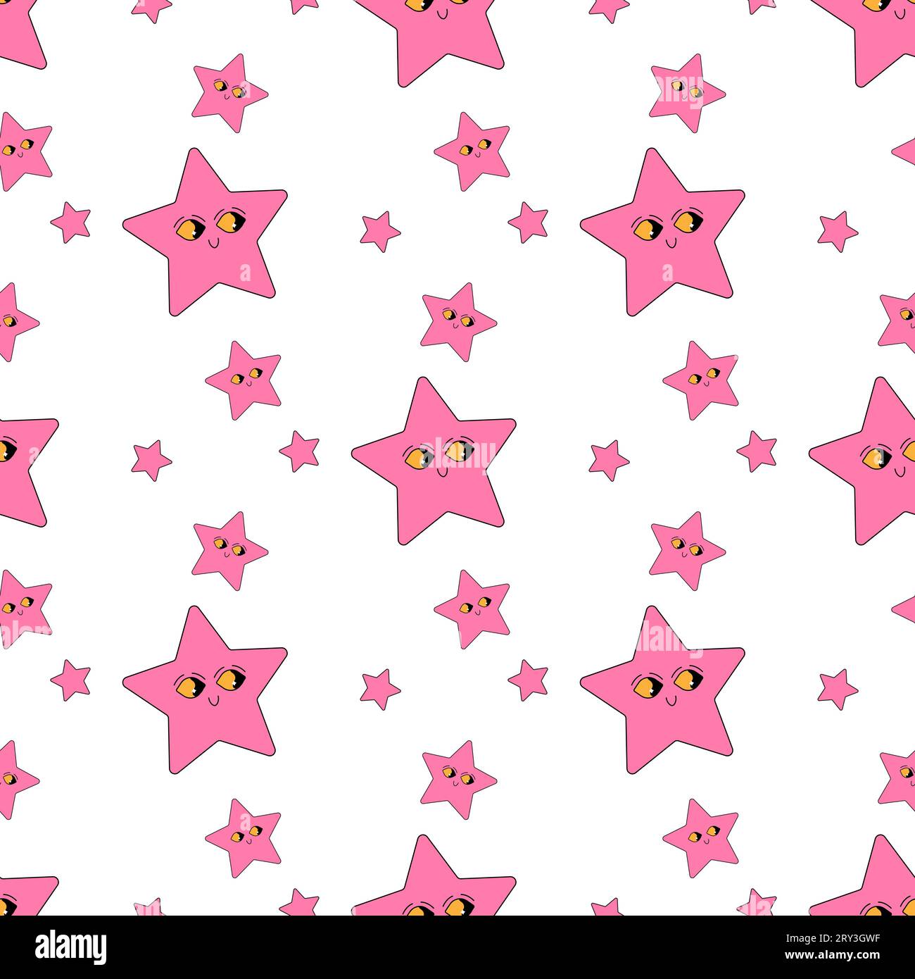 Geometric seamless psychedelic groovy pattern. different shapes. star ...