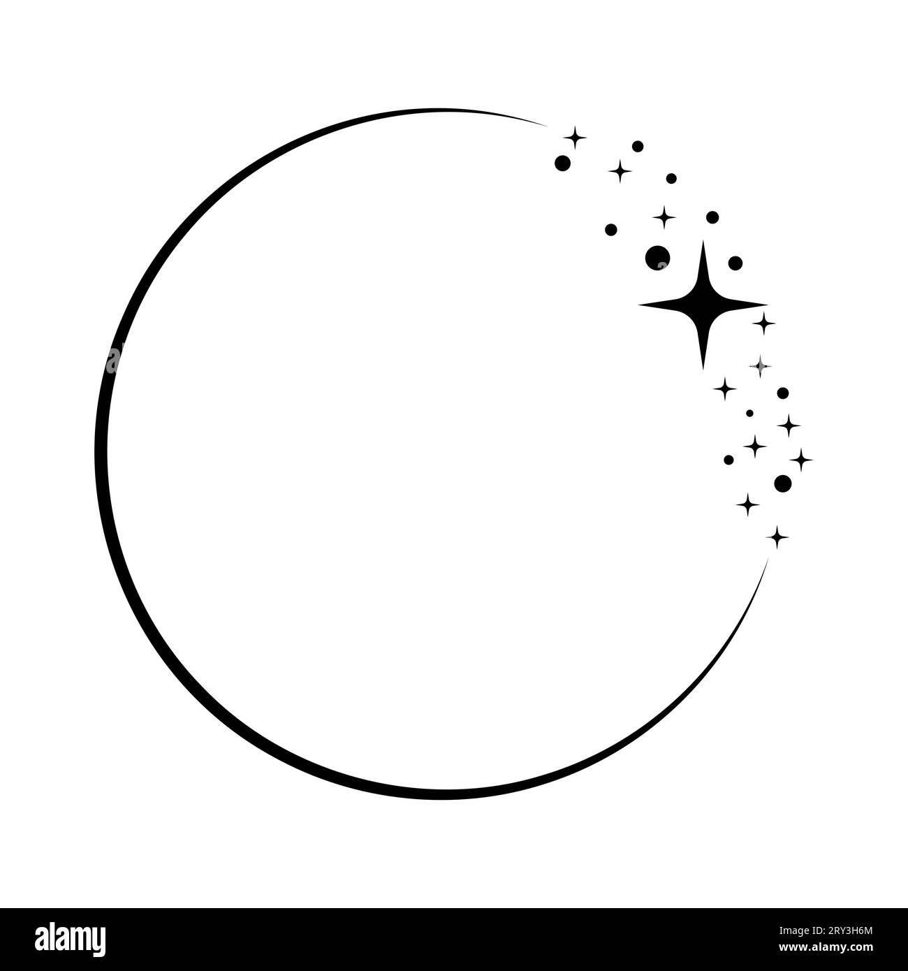 Stars Starry Frame. Galaxy sparkle stars. Vector illustration isolated ...