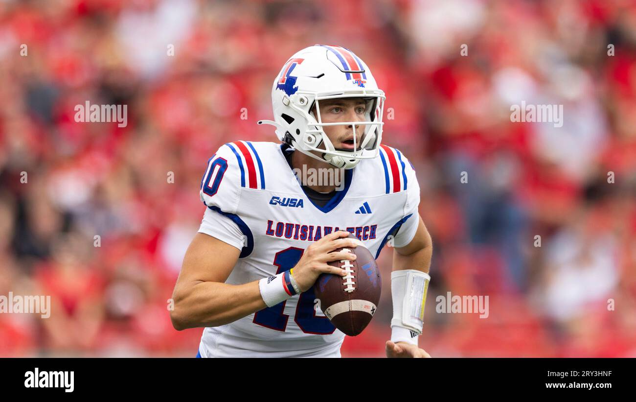 Louisiana Tech quarterback Jack Turner (10) plays against Nebraska ...