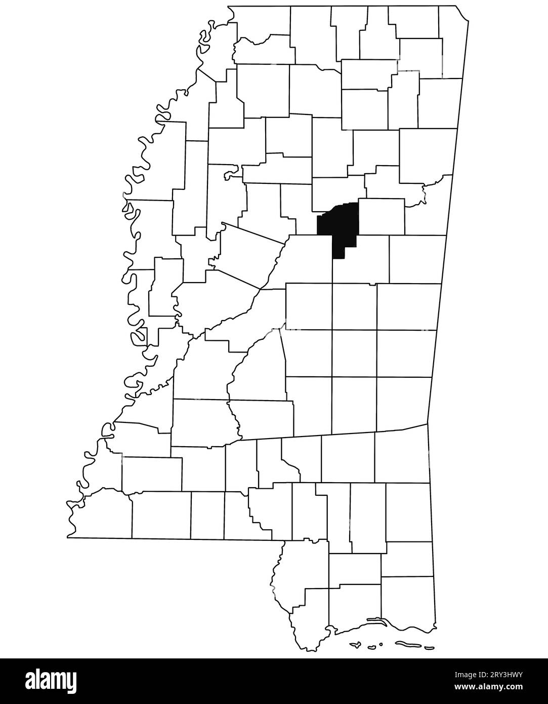 Choctaw county map Black and White Stock Photos & Images - Alamy