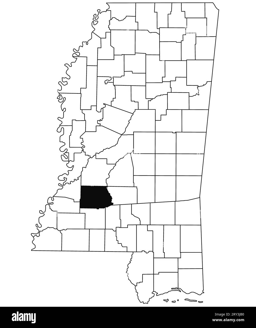 Copiah map hi-res stock photography and images - Alamy