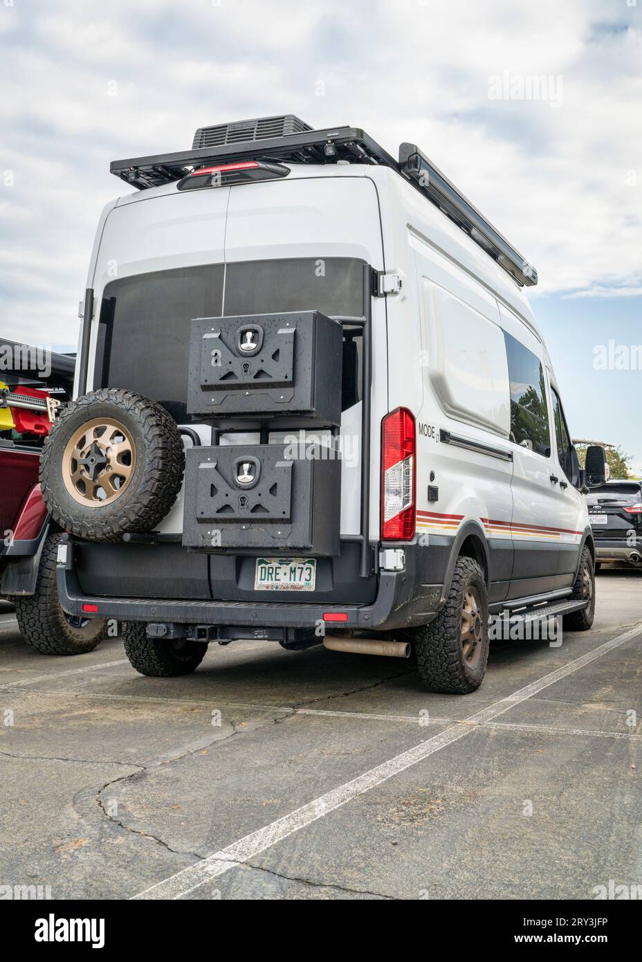 Loveland, CO, USA - August 26, 2023: Back of Storyteller Overland Mode ...