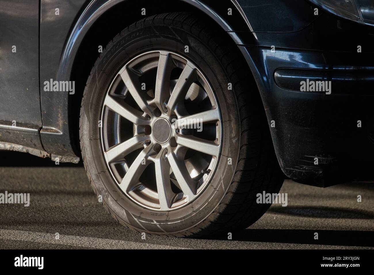 Car front wheel suspension hi-res stock photography and images - Alamy