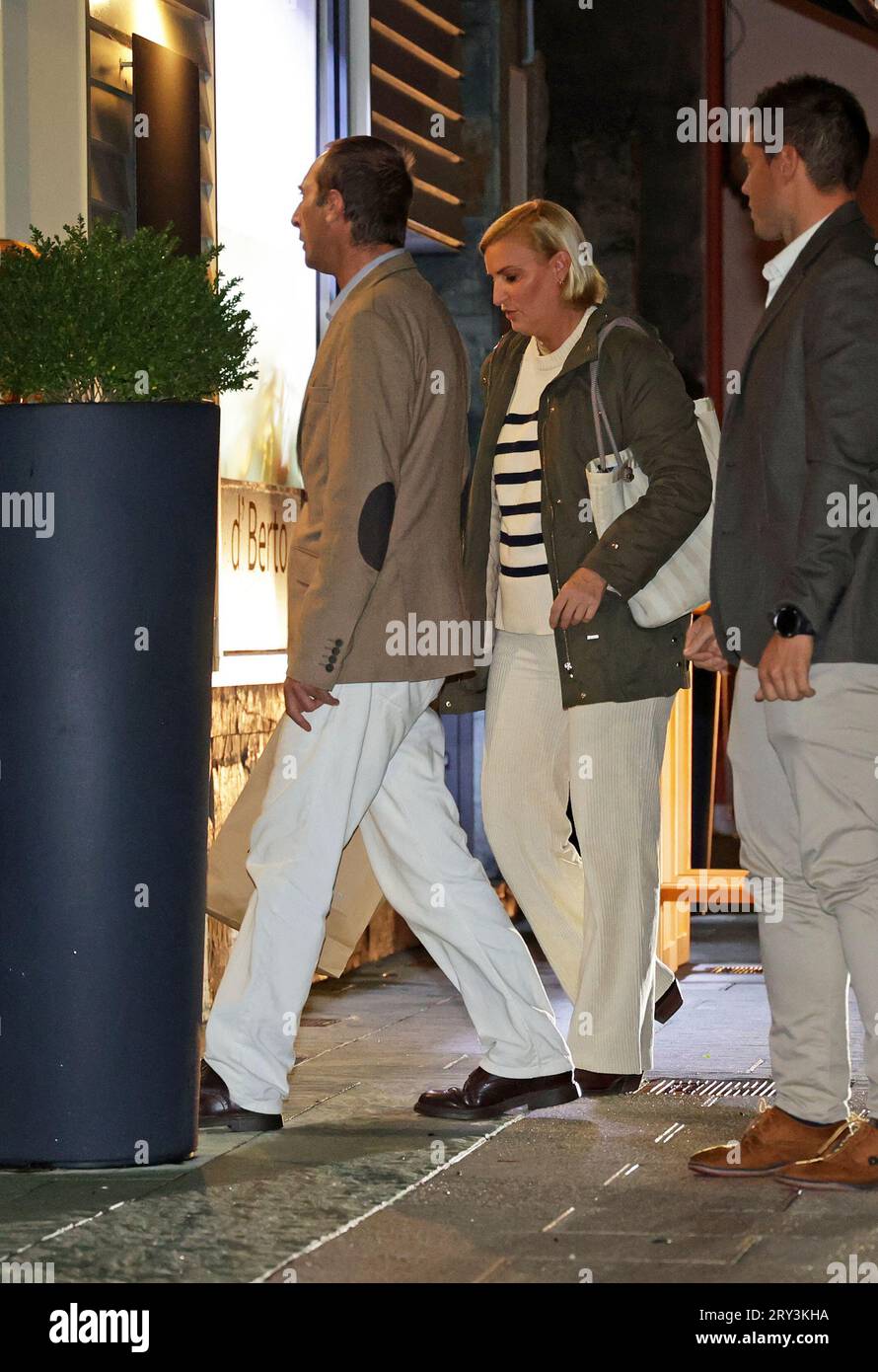Alfonso and María Zurita arrive at the restaurant 'd'Berto to enjoy an ...