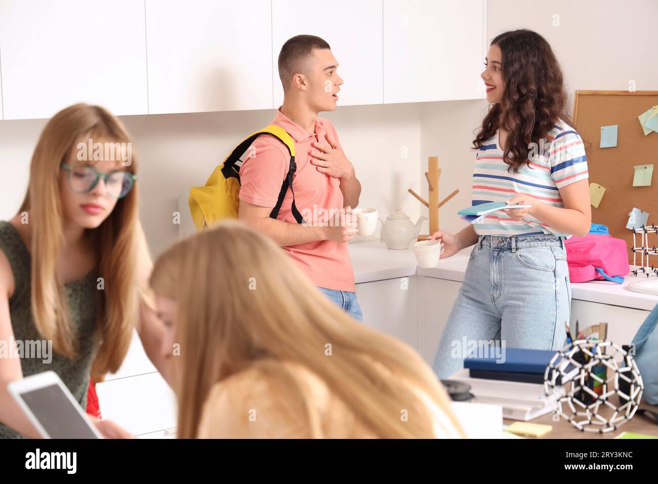 Students drinking coffee hi-res stock photography and images - Alamy