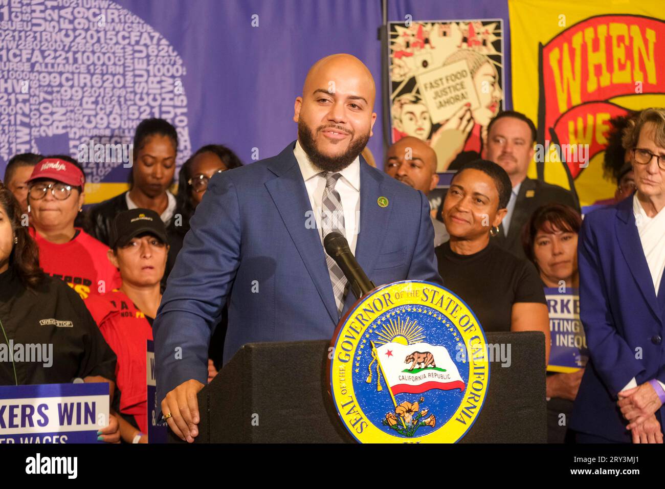 Los Angeles, California, USA. 28th Sep, 2023. Assembly Majority Leader ...