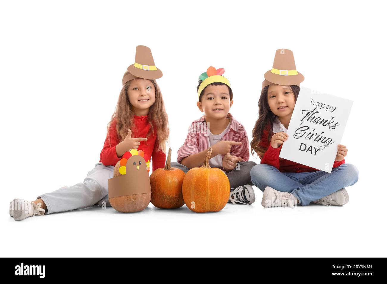 Thankful child thanksgiving Cut Out Stock Images & Pictures - Alamy