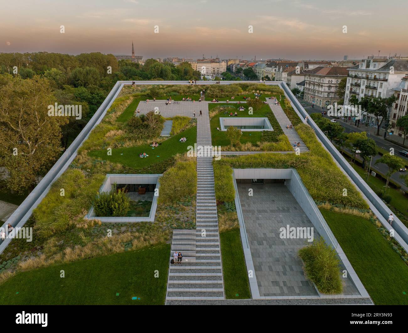 Hungary Budapest Museum of Ethnography at City Park. This is the new museum in Liget project ...