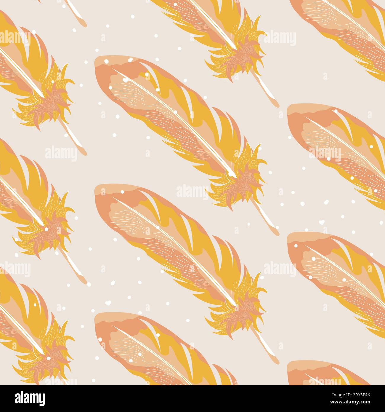 Abstract feather seamless pattern. Vector tile design Stock Vector ...