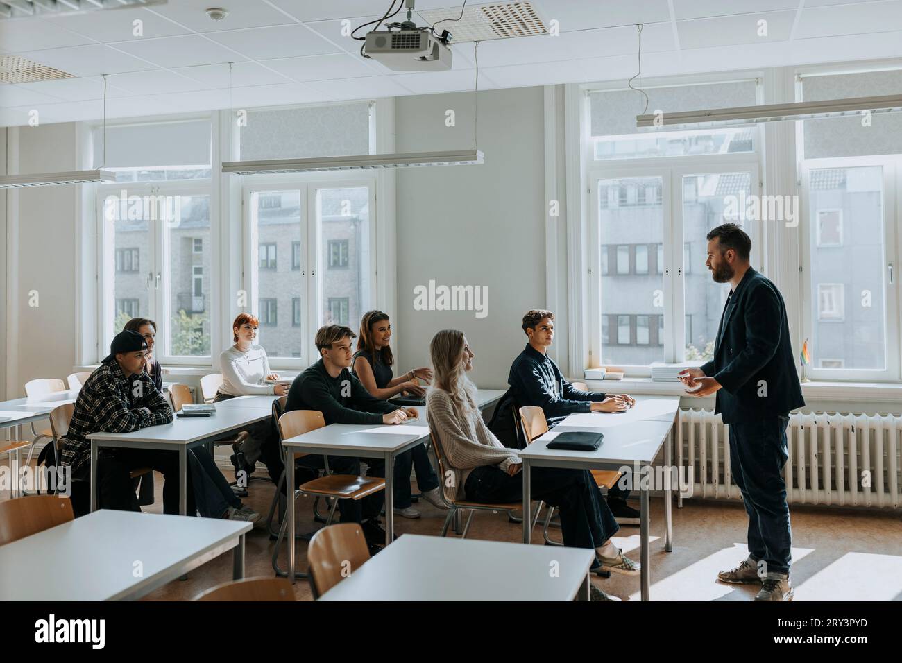 Professor sitting classroom hi-res stock photography and images - Alamy