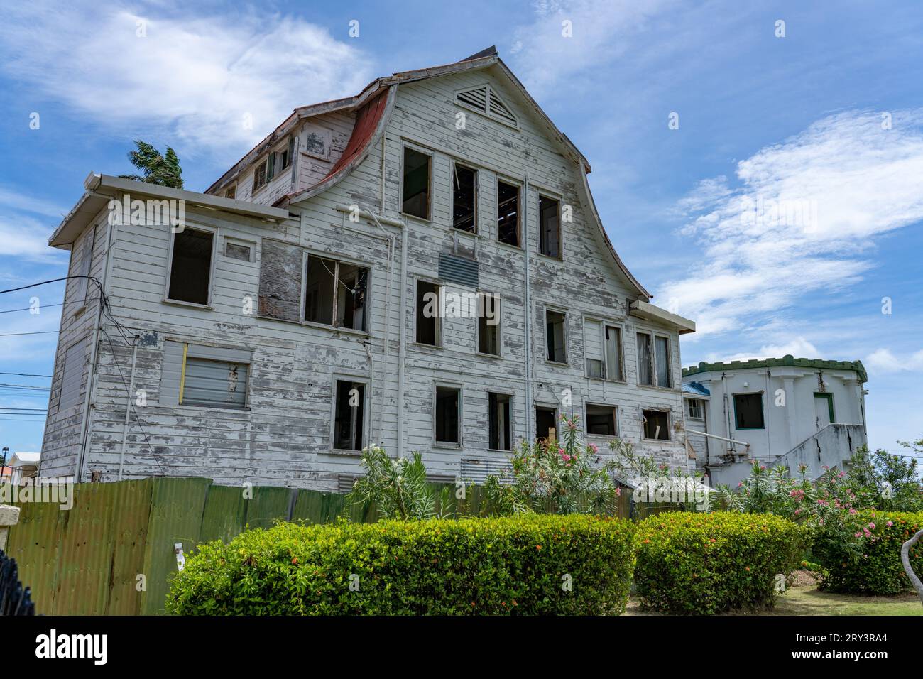 A derelict British colonial mansion in the historic Fort George ...