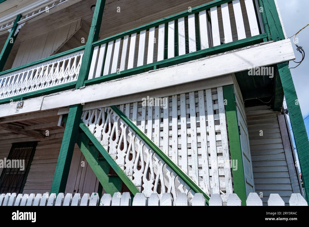 Architectural detail of a house originally built in elevated Creole ...