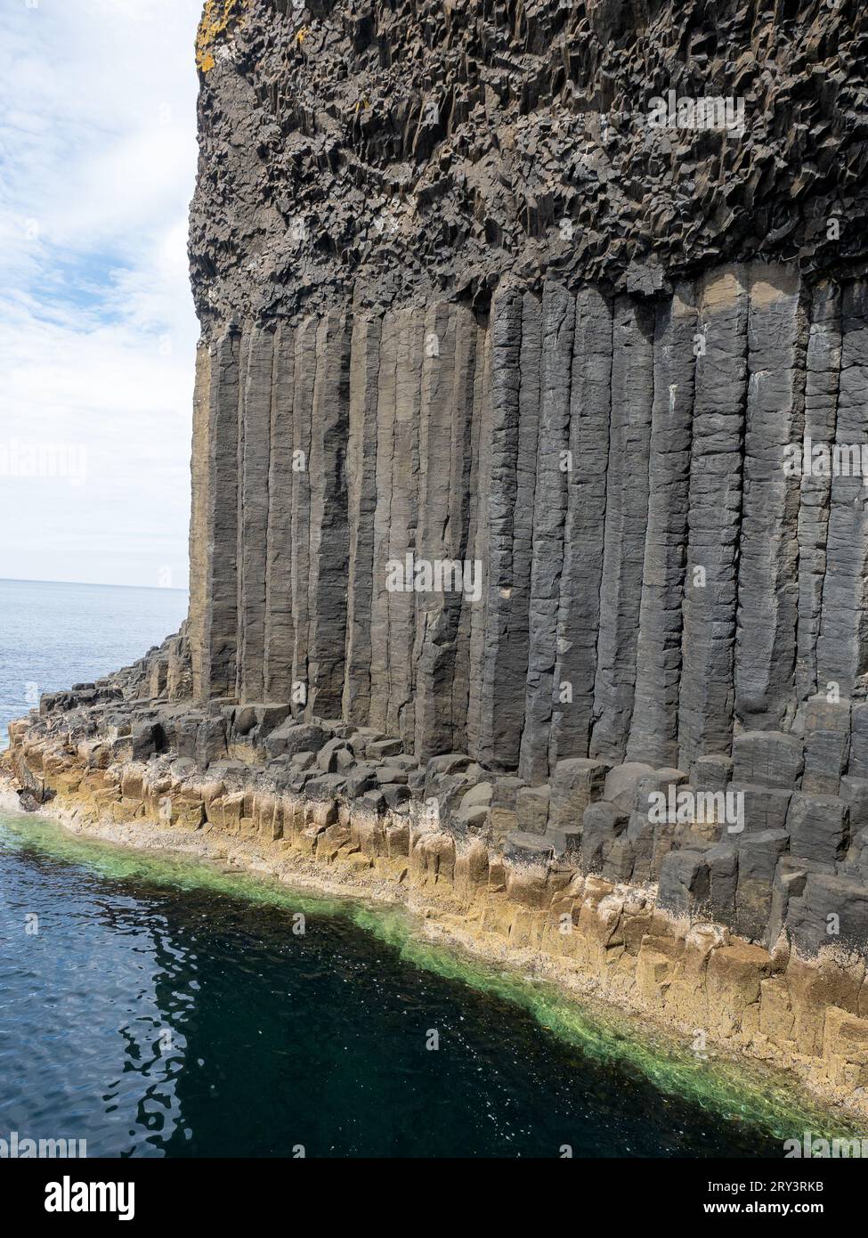 Fingal's cave in Staffa Island with basalt columns, Scotland Stock ...