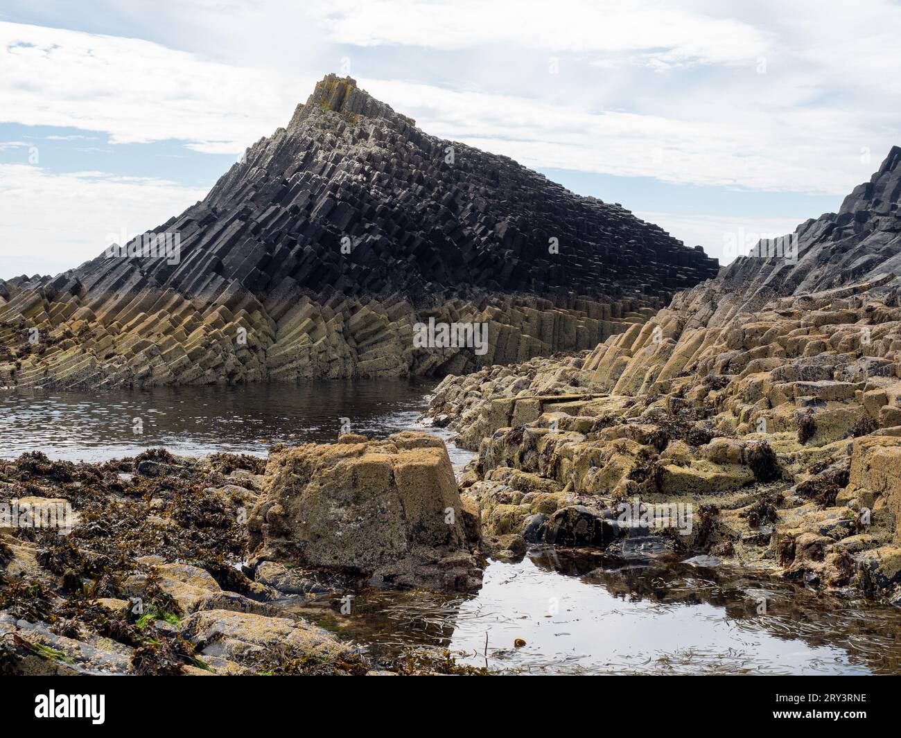 Basalt columns in Staffa island, Scotland Stock Photo - Alamy